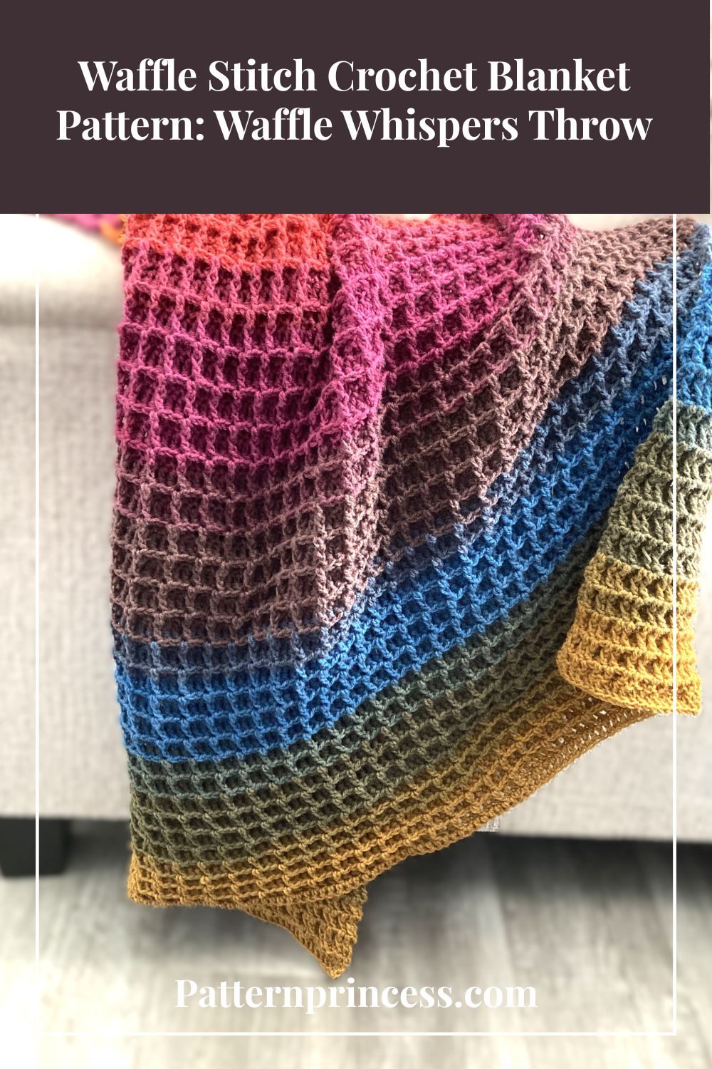 Waffle Stitch Crochet Blanket Pattern: Waffle Whispers Throw - Pattern ...