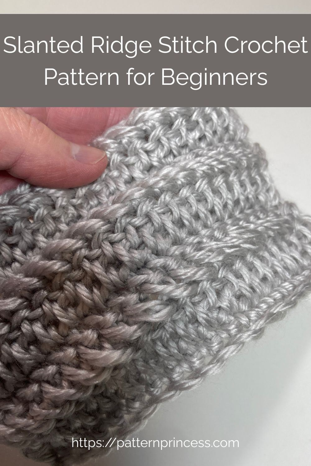 Slanted Ridge Stitch Crochet Pattern for Beginners - Pattern Princess