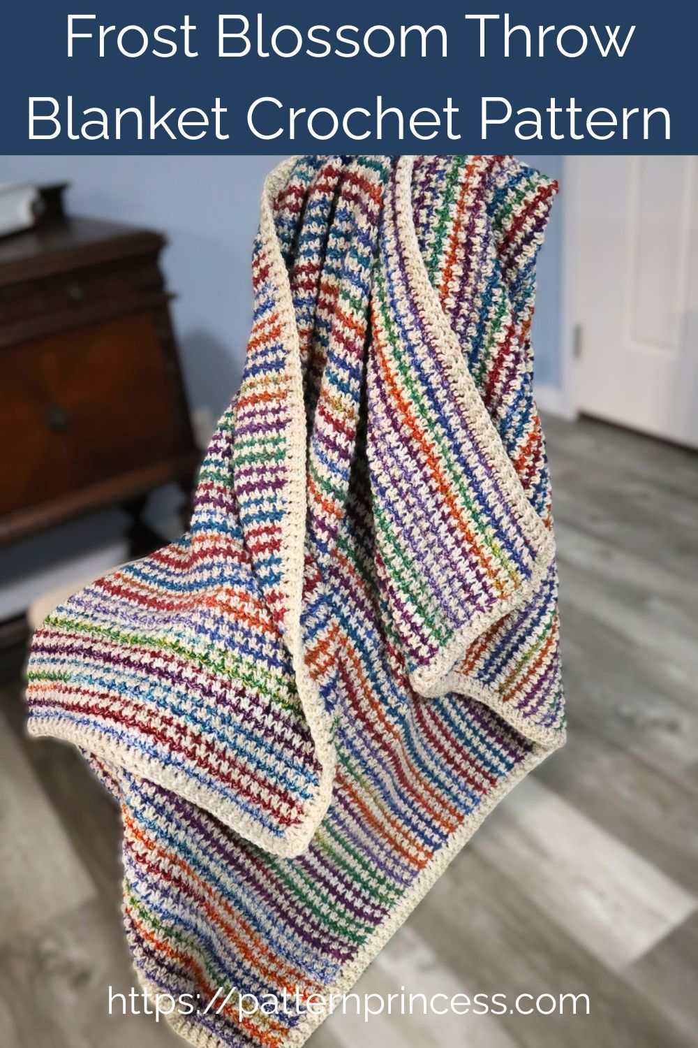 Frost Blossom Throw Blanket Crochet Pattern - Pattern Princess